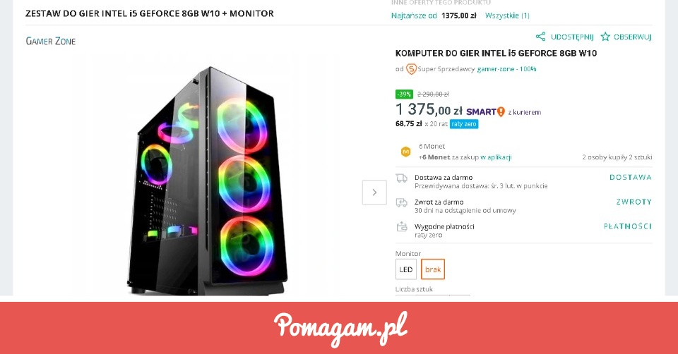 Zrzutka na Zbiórka na komputer gamingowyPLS - Krzysztof Siedlecki | Pomagam.pl