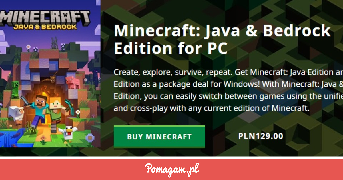 Zrzutka na Na Grę Minecraft Premium - Jan Kowalski | Pomagam.pl