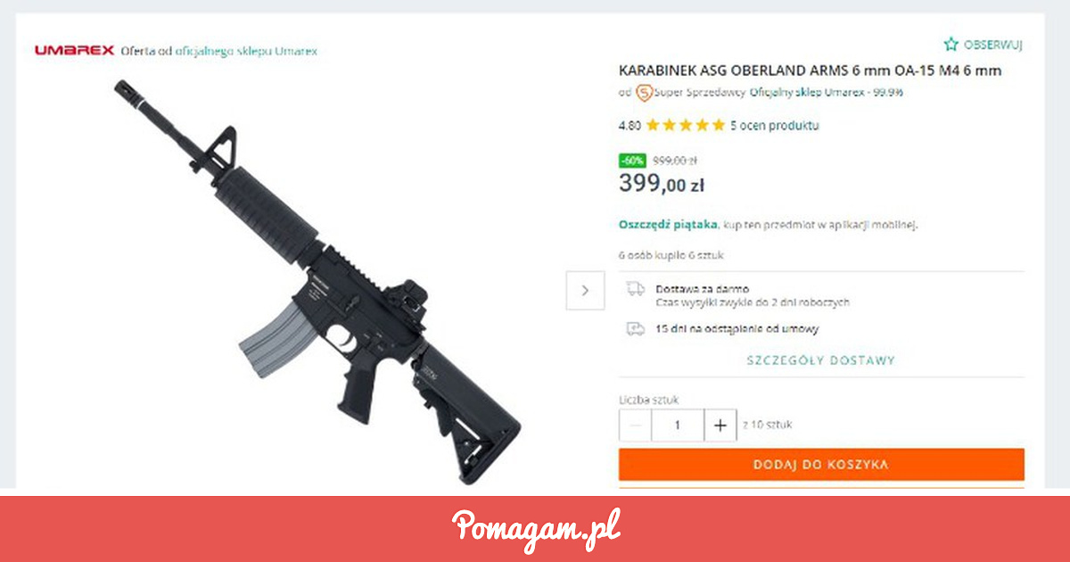 Zrzutka na Na Karabin ASG- Hobby - Wiktor Zalewski | Pomagam.pl