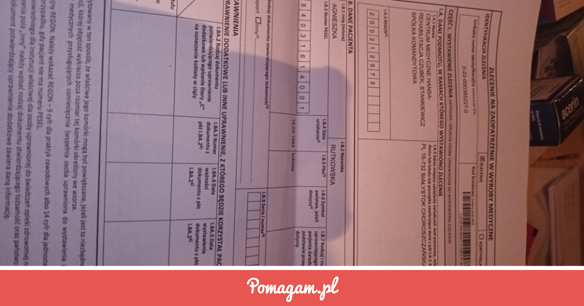 Zrzutka na Na Ortezę Ledzwiowa - Agnieszka Rutkowska | Pomagam.pl